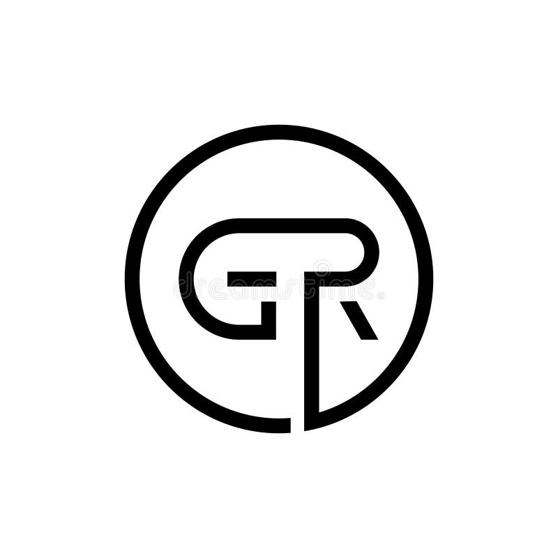 Initial Circle GR Letter Logo Creative Typography Vector Template ...