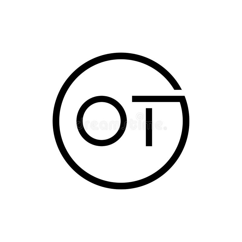 Initial Circle Letter OT Logo Design Vector Template. Abstract Minimal ...
