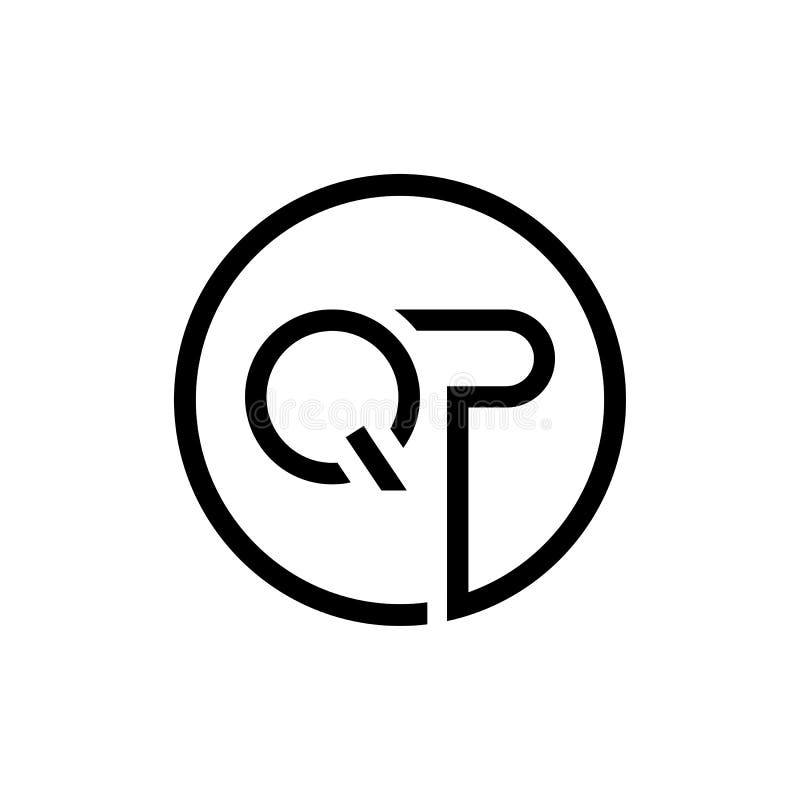 Initial Circle Letter QP Logo Design Vector Template. QP Letter Logo ...