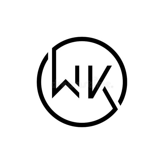 Initial Circle Letter WK Logo Design Vector Template. Initial Linked ...