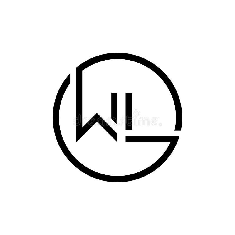 Initial Circle Letter WL Logo Design Vector Template. Initial Linked ...