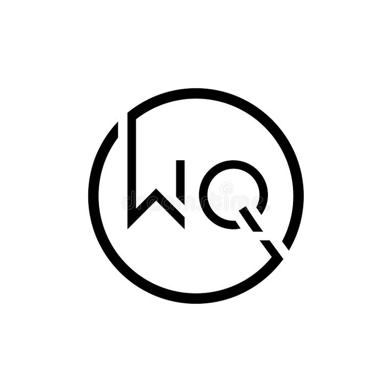 Initial Circle Letter WQ Logo Design Vector Template. Initial Linked ...