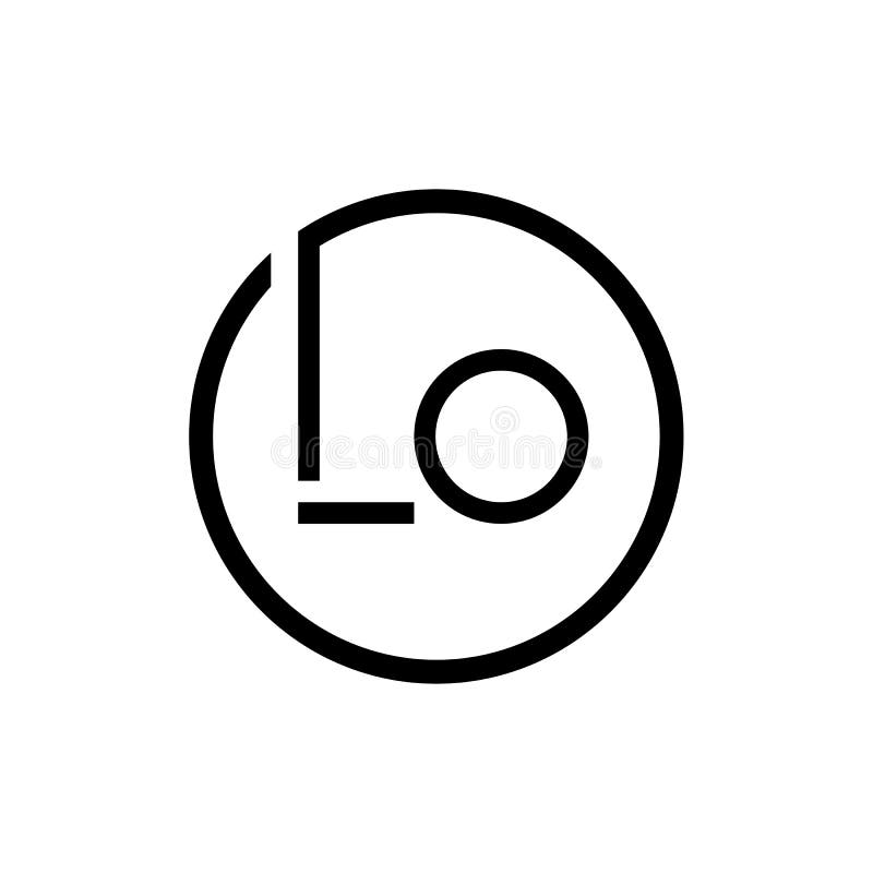 Initial Circle LO Letter Logo Design Vector Template. Abstract Letter ...