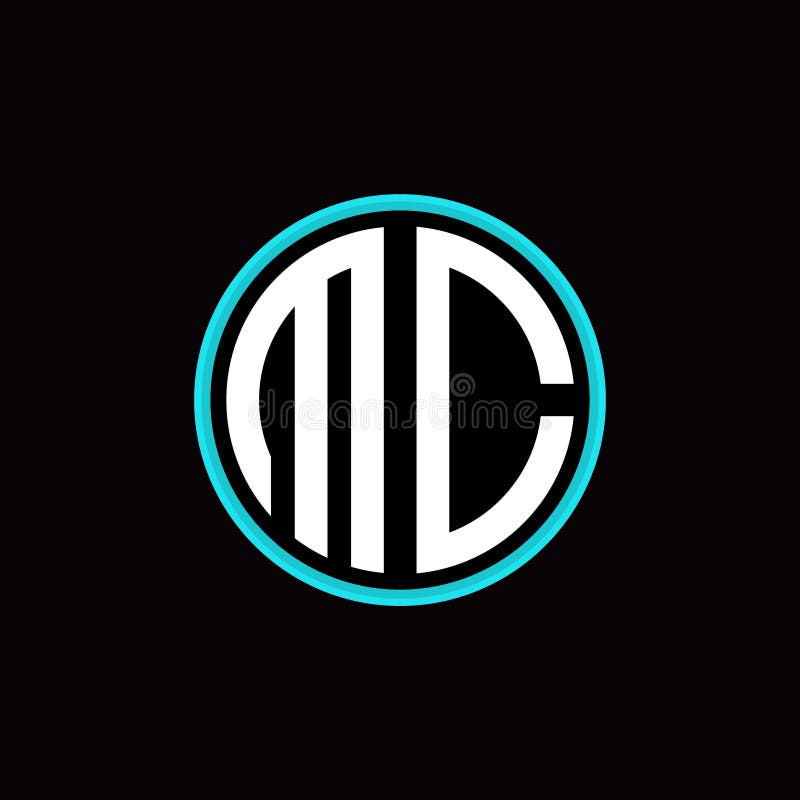 M C Initial Circle Logo Monogram Template Stock Vector - Illustration ...