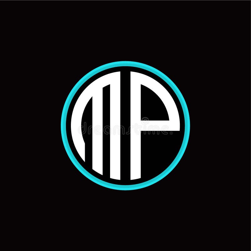 M P Initial Circle Logo Monogram Template Stock Vector - Illustration ...