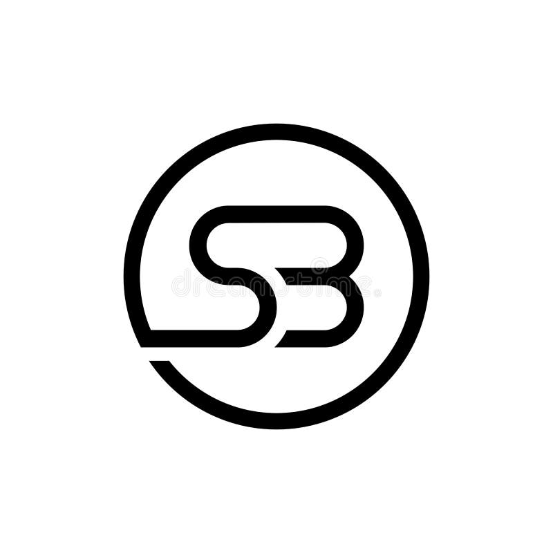 Initial Circle SB Letter Logo Design Vector Template. Abstract Letter ...