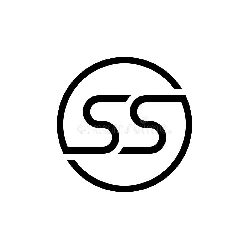 Initial Circle SS Letter Logo Design Vector Template. Abstract Letter ...