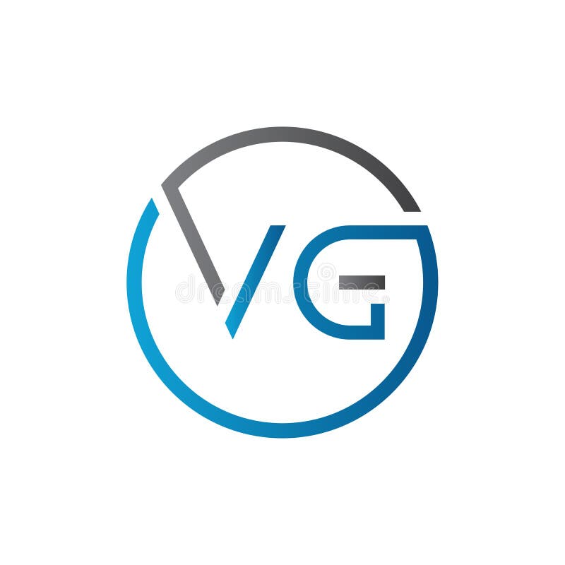 Initial Circle VG Letter Logo Creative Typography Vector Template ...