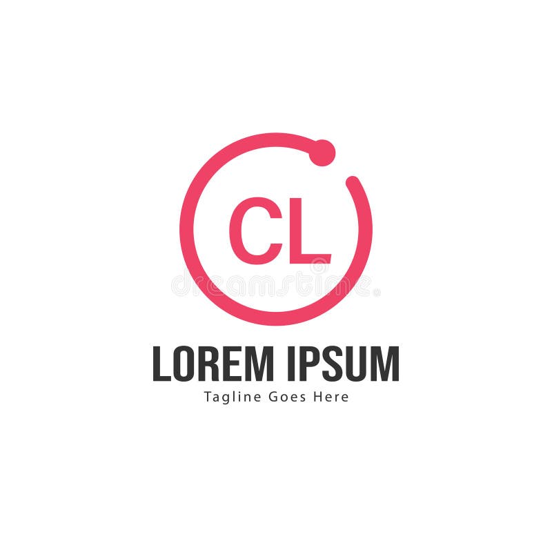 Initial CL Logo Template with Modern Frame. Minimalist CL Letter Logo ...