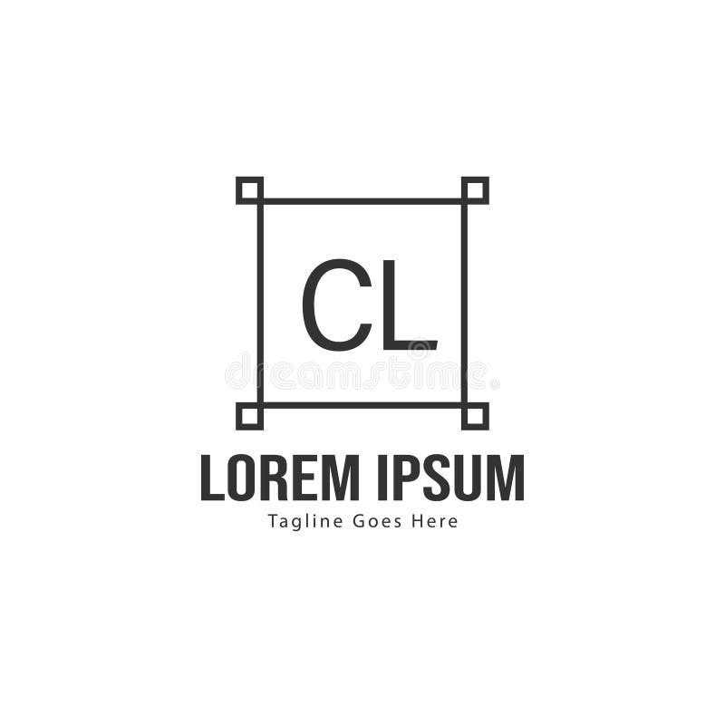 Initial CL Logo Template with Modern Frame. Minimalist CL Letter Logo ...