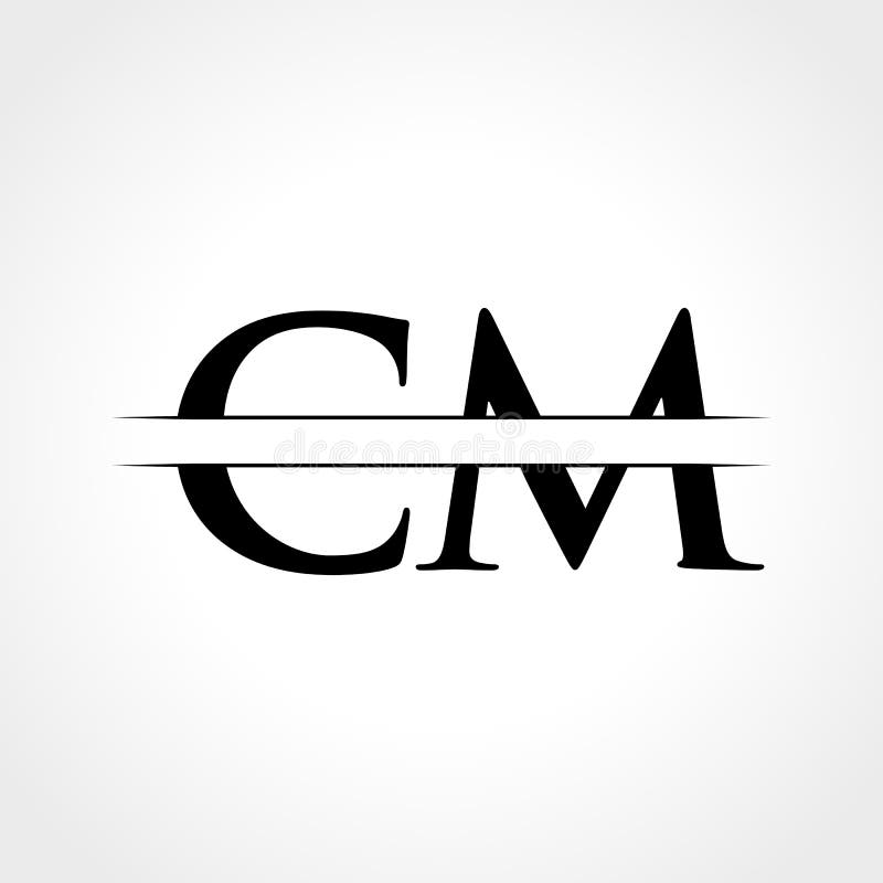Initial CM Letter Logo with Creative Modern Business Typography Vector ...
