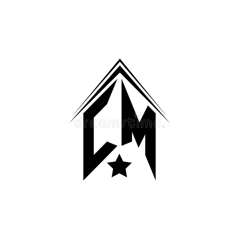 Initial CM Logo Design with Shape Style, Logo Business Branding Stock ...