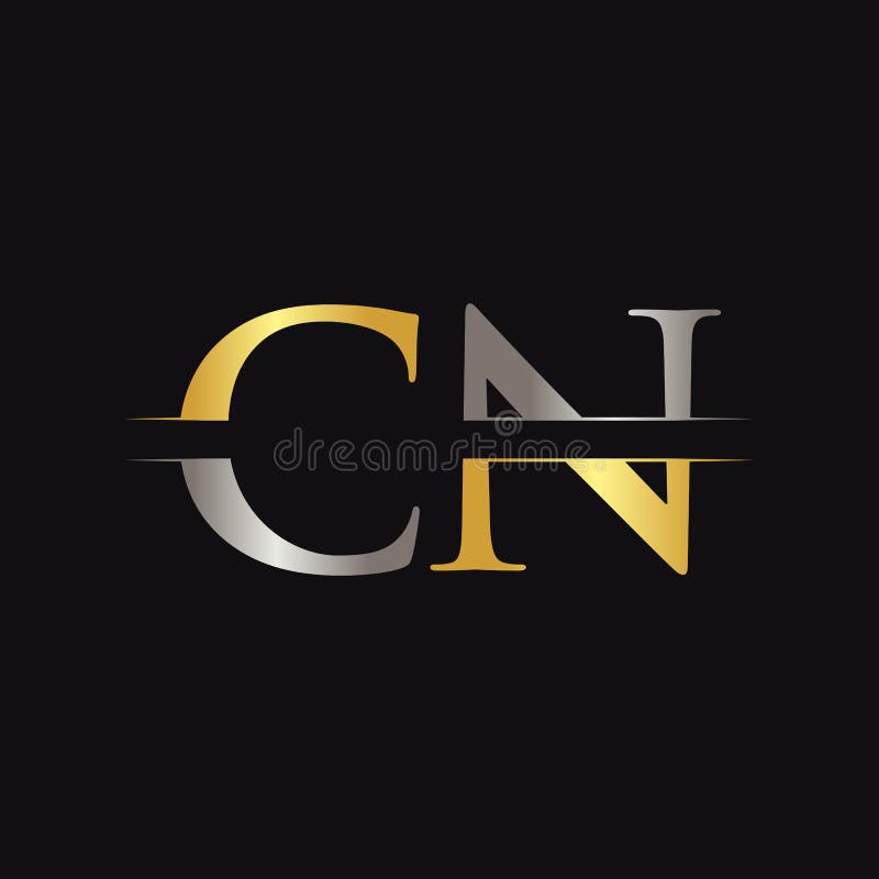 Initial CN Letter Logo with Creative Modern Business Typography Vector ...