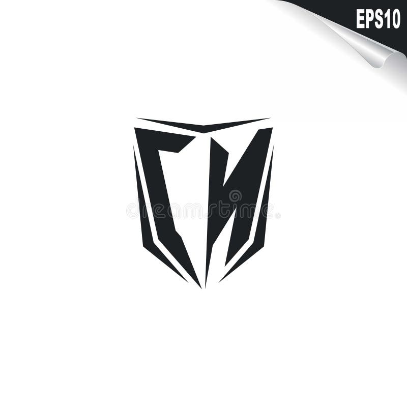 Initial CN Logo Design with Shield Style, Logo Business Branding Stock ...
