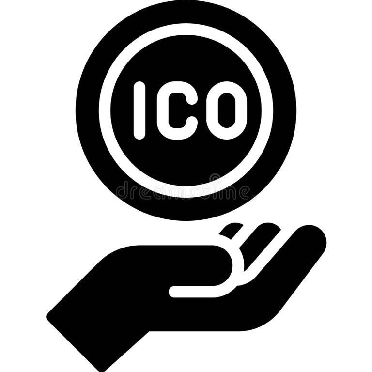 Initial Coin Offering Icon, Cryptocurrency Related Vector Stock Vector ...
