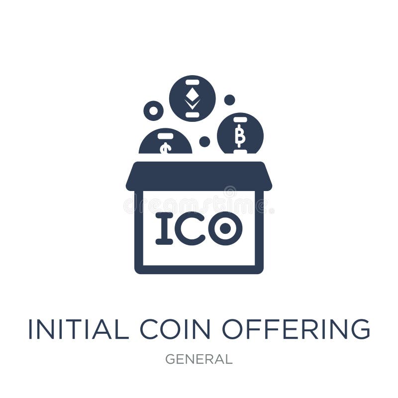 Initial Coin Offering Icon. Trendy Flat Vector Initial Coin Offering ...