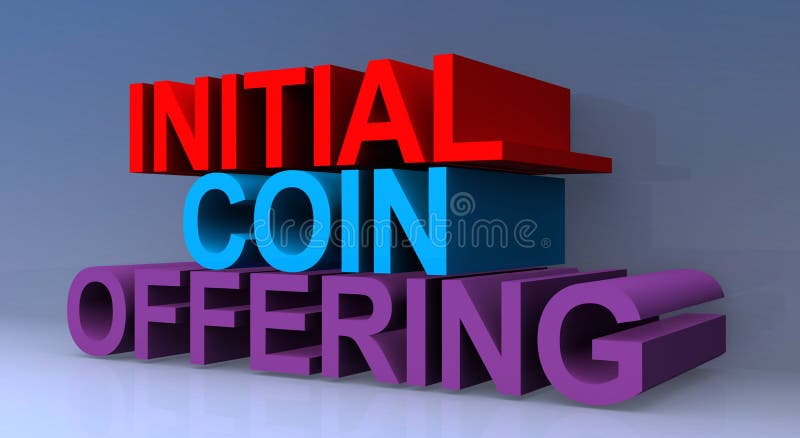 Initial coin offering stock illustration. Illustration of development ...