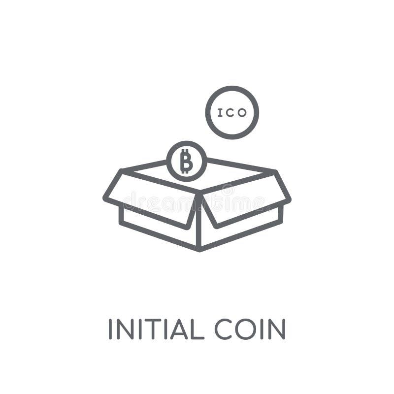 Initial Coin Offering Linear Icon. Modern Outline Initial Coin O Stock ...