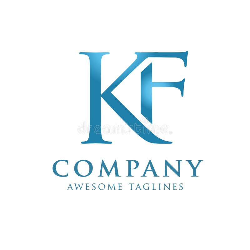 Initial Connected Letters Kf Logo Stock Vector - Illustration of letter ...