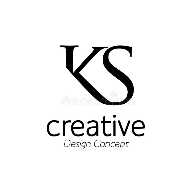 Initial Connected Letters Ks Logo Stock Vector - Illustration of ...