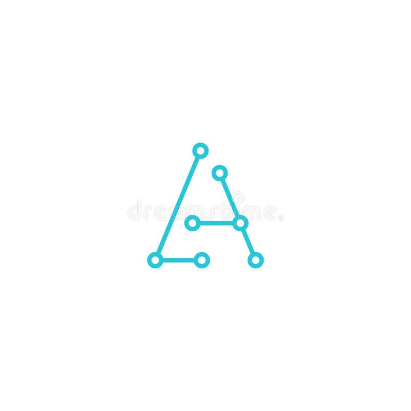 Initial a Connecting Logo Design Concept Symbol Icon Element Stock ...