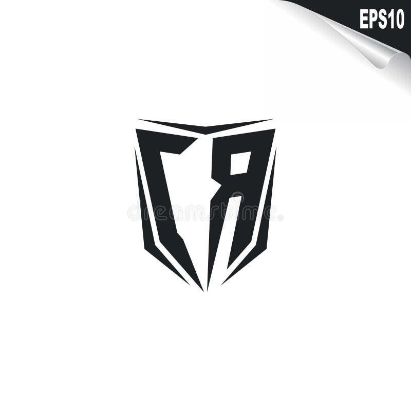 Initial CR Logo Design with Shield Style, Logo Business Branding Stock ...