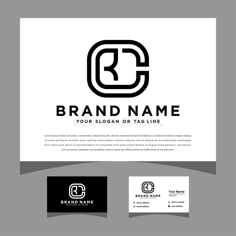 Initial Cr Logo Design for Various Business Vector Stock Vector ...