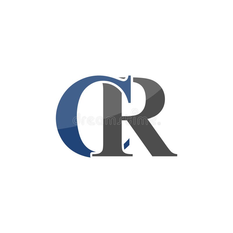 Initial CR Logo Template with Modern Frame Stock Vector - Illustration ...