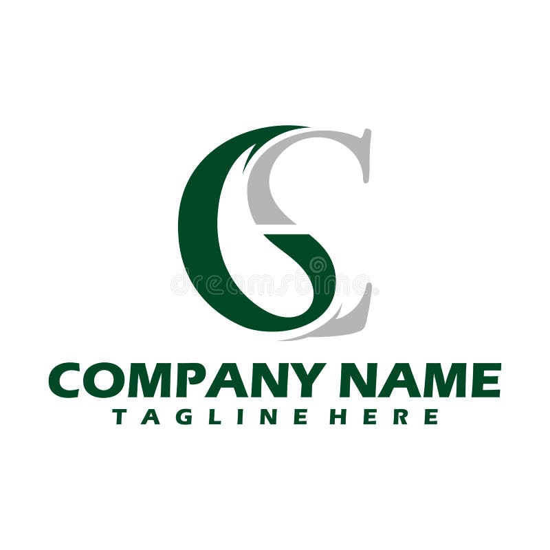 Initial CS Letter Logo Vector Template Design Stock Vector ...