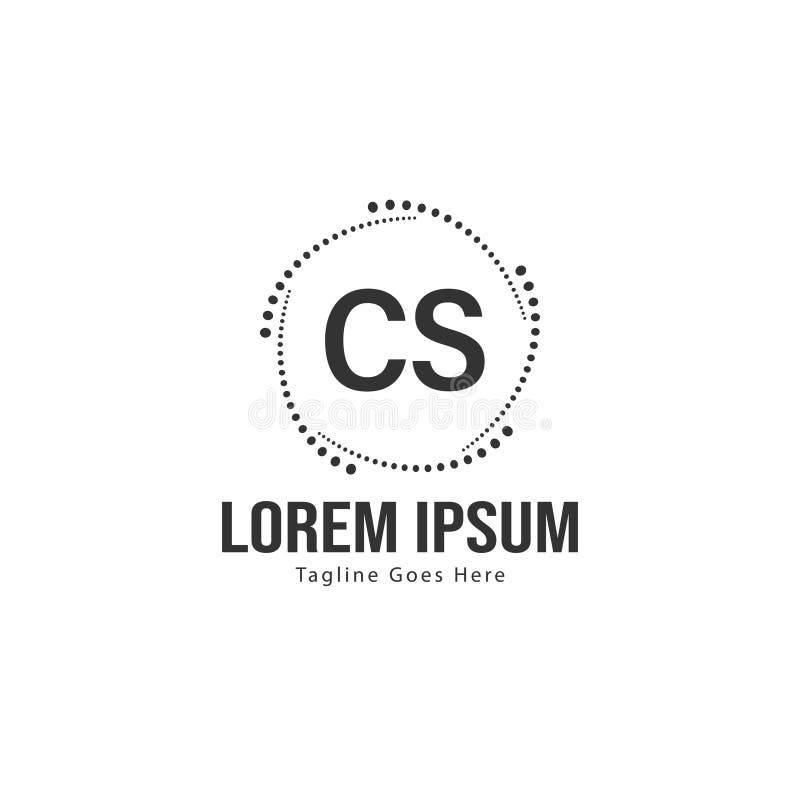 Initial CS Logo Template with Modern Frame. Minimalist CS Letter Logo ...