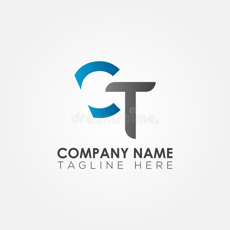 Initial CT Letter Logo with Creative Modern Business Typography Vector ...