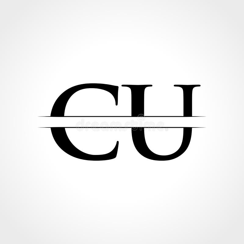 Initial CU Letter Logo with Creative Modern Business Typography Vector ...