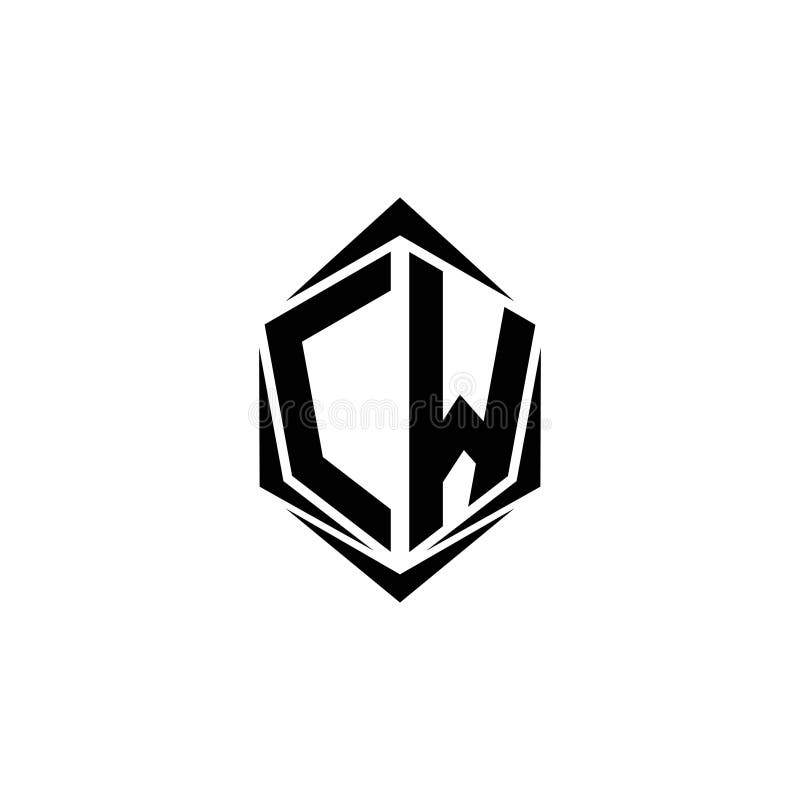 Initial CW Logo Design, Initial CW Logo Design with Shield Style, Logo ...