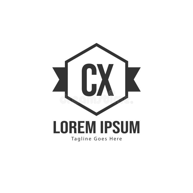 Initial CX Logo Template with Modern Frame. Minimalist CX Letter Logo ...