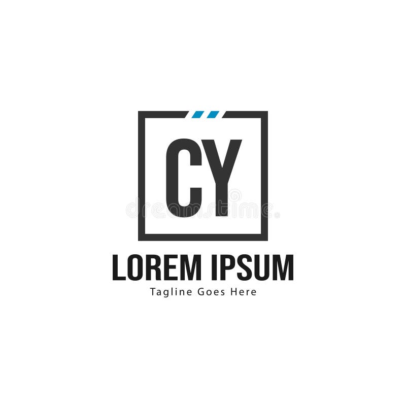 Initial CY Logo Template with Modern Frame. Minimalist CY Letter Logo ...