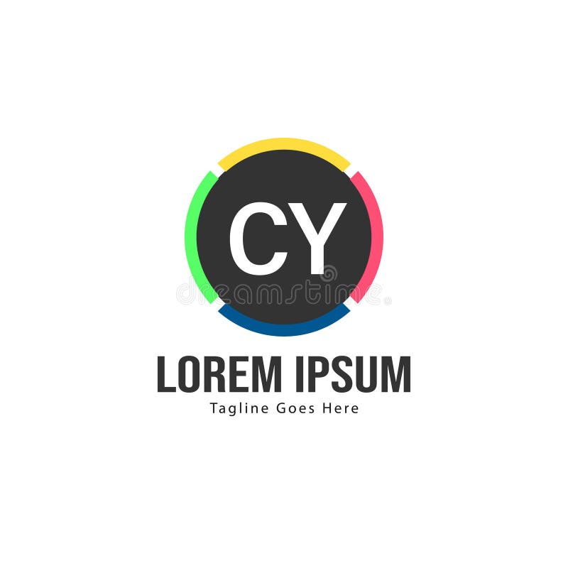Initial CY Logo Template with Modern Frame. Minimalist CY Letter Logo ...