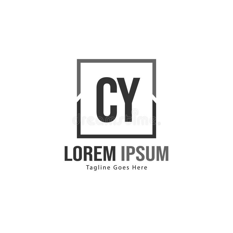 Initial CY Logo Template with Modern Frame. Minimalist CY Letter Logo ...