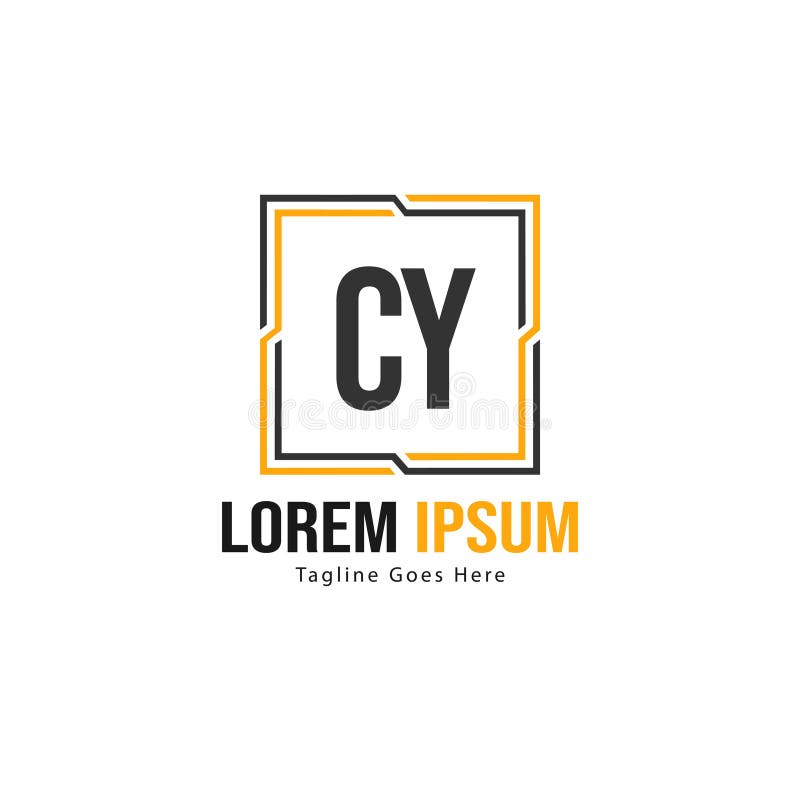 Initial CY Logo Template with Modern Frame. Minimalist CY Letter Logo ...