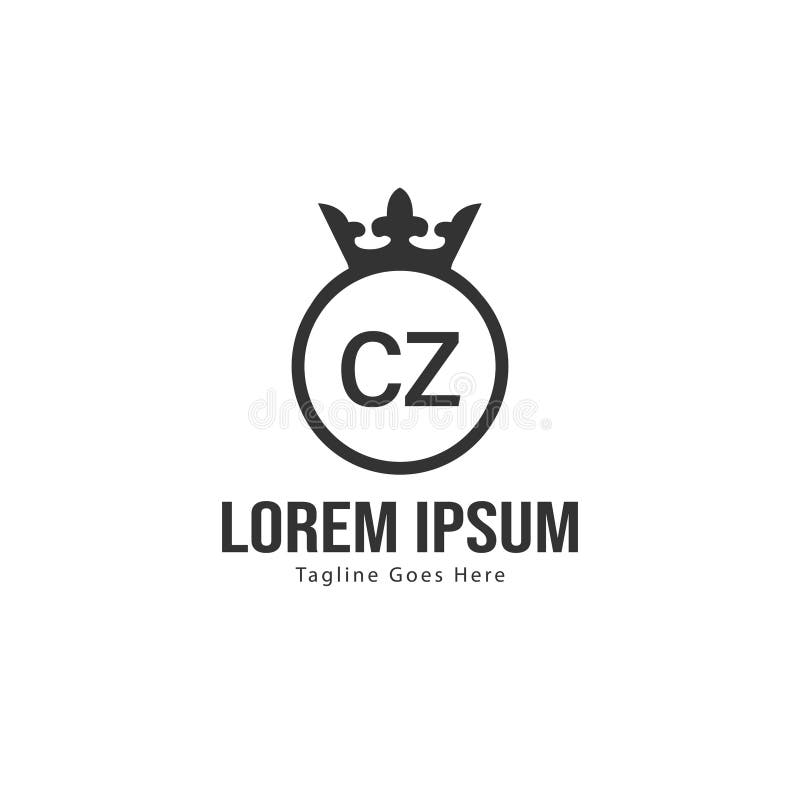 Initial CZ Logo Template with Modern Frame. Minimalist CZ Letter Logo ...