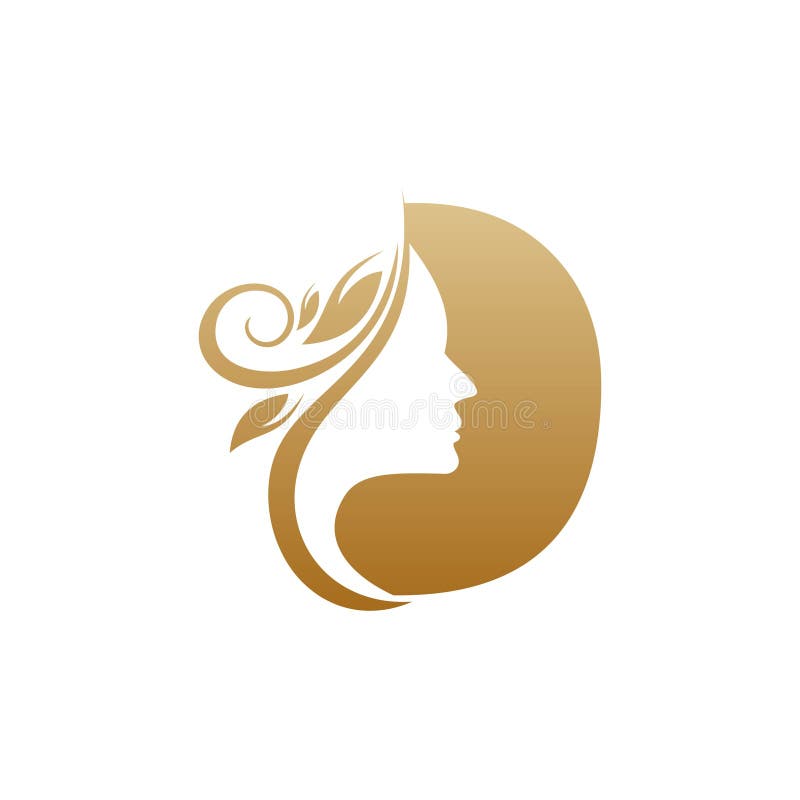 Initial D Face Beauty Logo Design Templates Stock Illustration ...