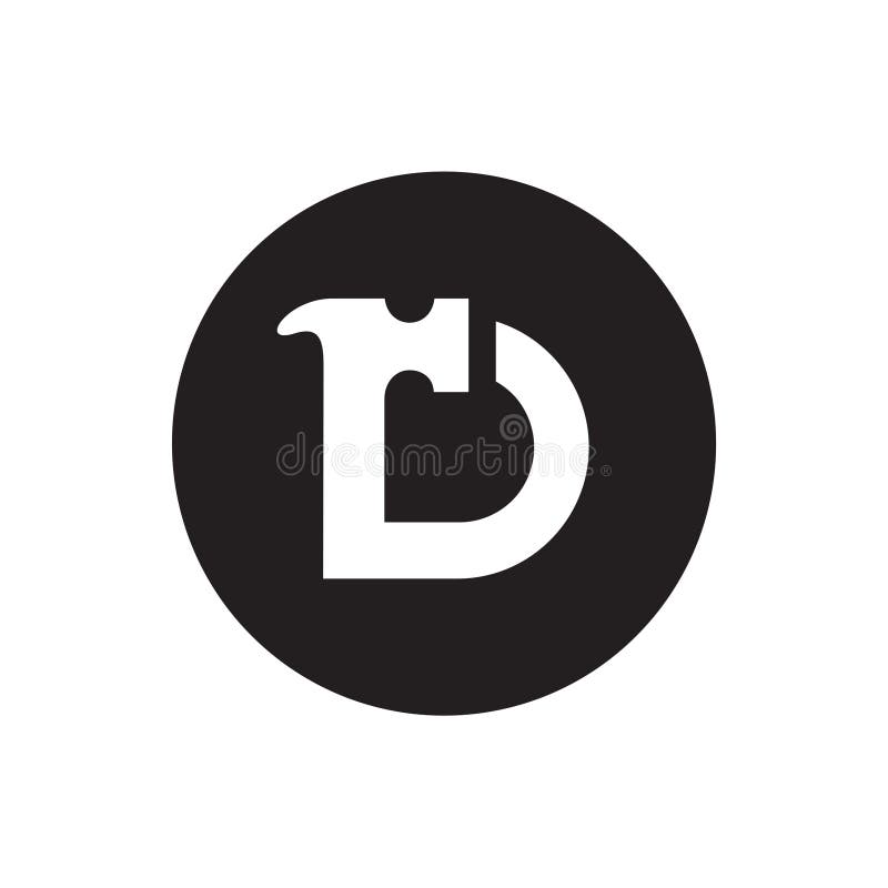 Initial D Hammer Logo Design Vector Illustration Stock Vector ...