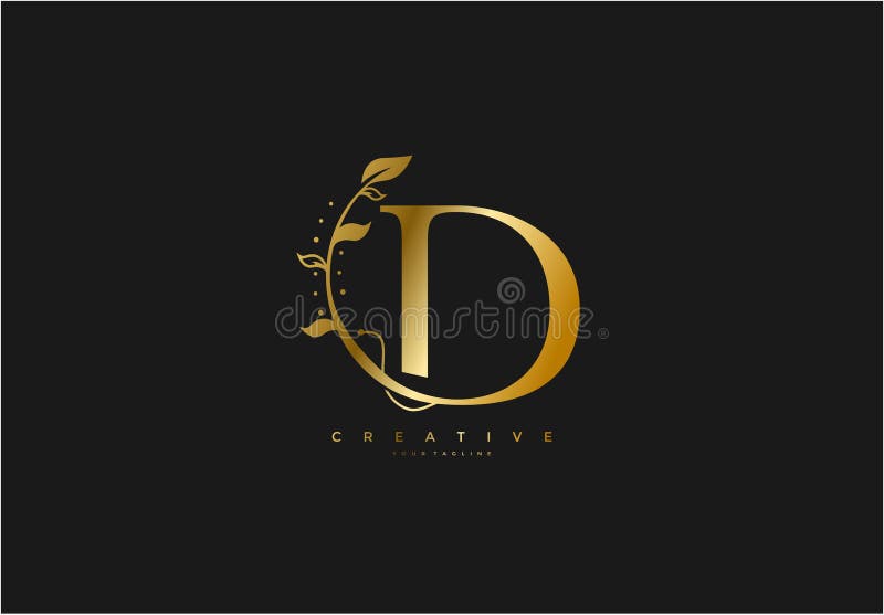 Initial D Letter Linked Swoosh Rounded Monogram Logotype Stock Vector ...