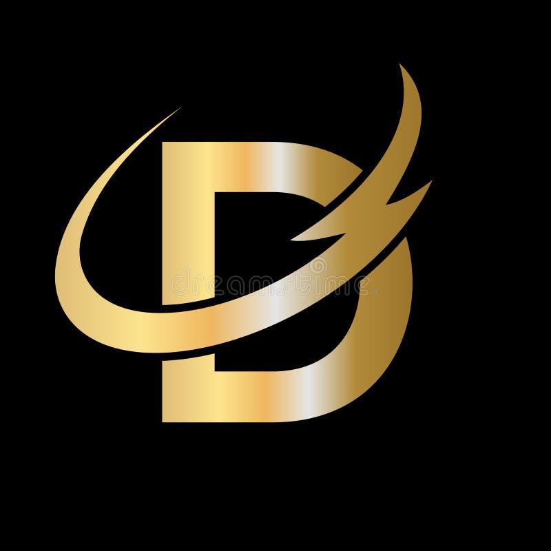 Initial D Letter Logo with Creative Modern Business Typography Vector ...