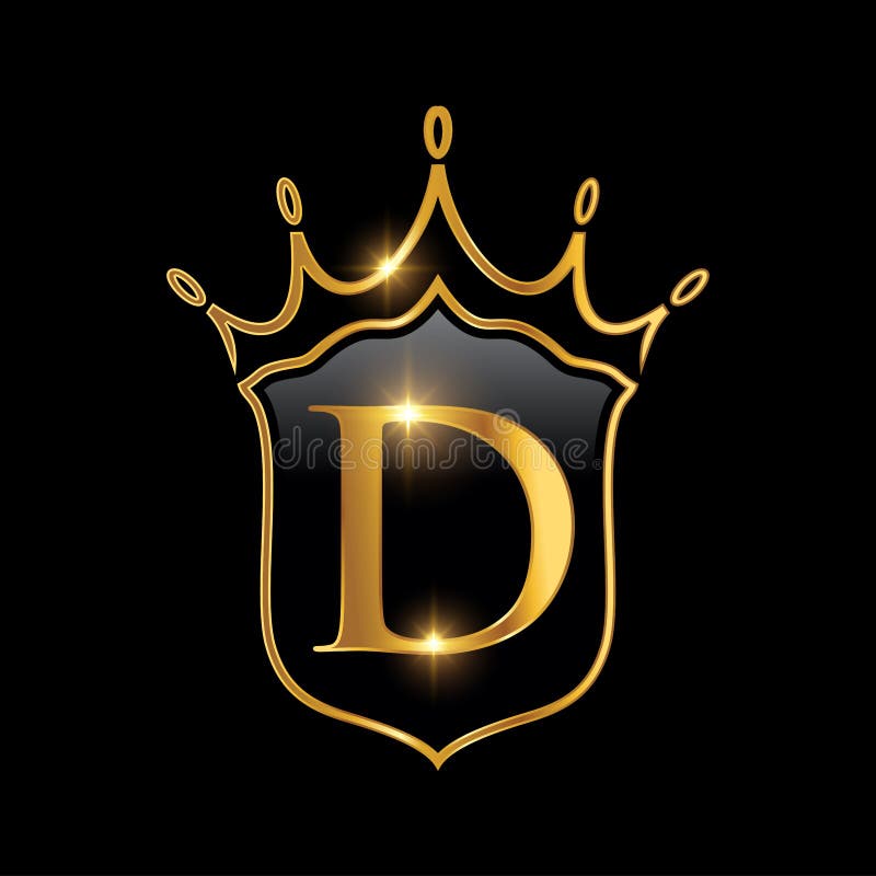 Initial D Monogram Alphabet with a Crown. Royal King Queen Luxury ...