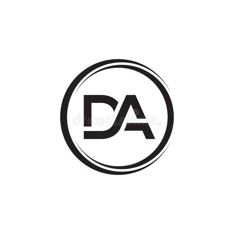Initial DA Letter Logo with Creative Modern Business Typography Vector ...