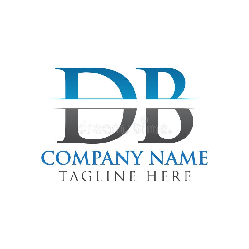 Initial DB Letter Logo Design Vector with Blue and Grey Color. DB Logo ...