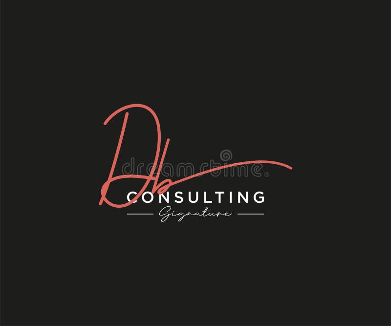 Initial DB Signature Logo Collection Template Vector. Hand Drawn ...