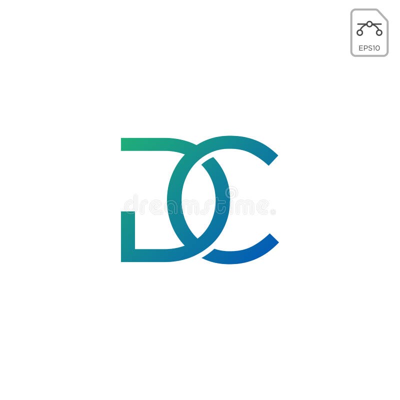 Initial Dc Logo Design or Icon Vector Isolated Stock Vector ...