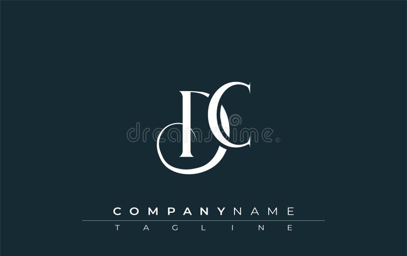 Initial DC Logo Design Vector Stock Vector - Illustration of label ...