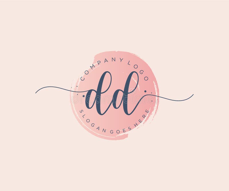 Initial DD Feminine Logo. Usable for Nature, Salon, Spa, Cosmetic and ...